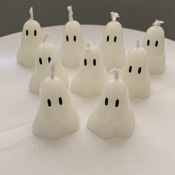 Unbranded | Accents | Nine Halloween White Ghost Mini Soy Wax Burning ...